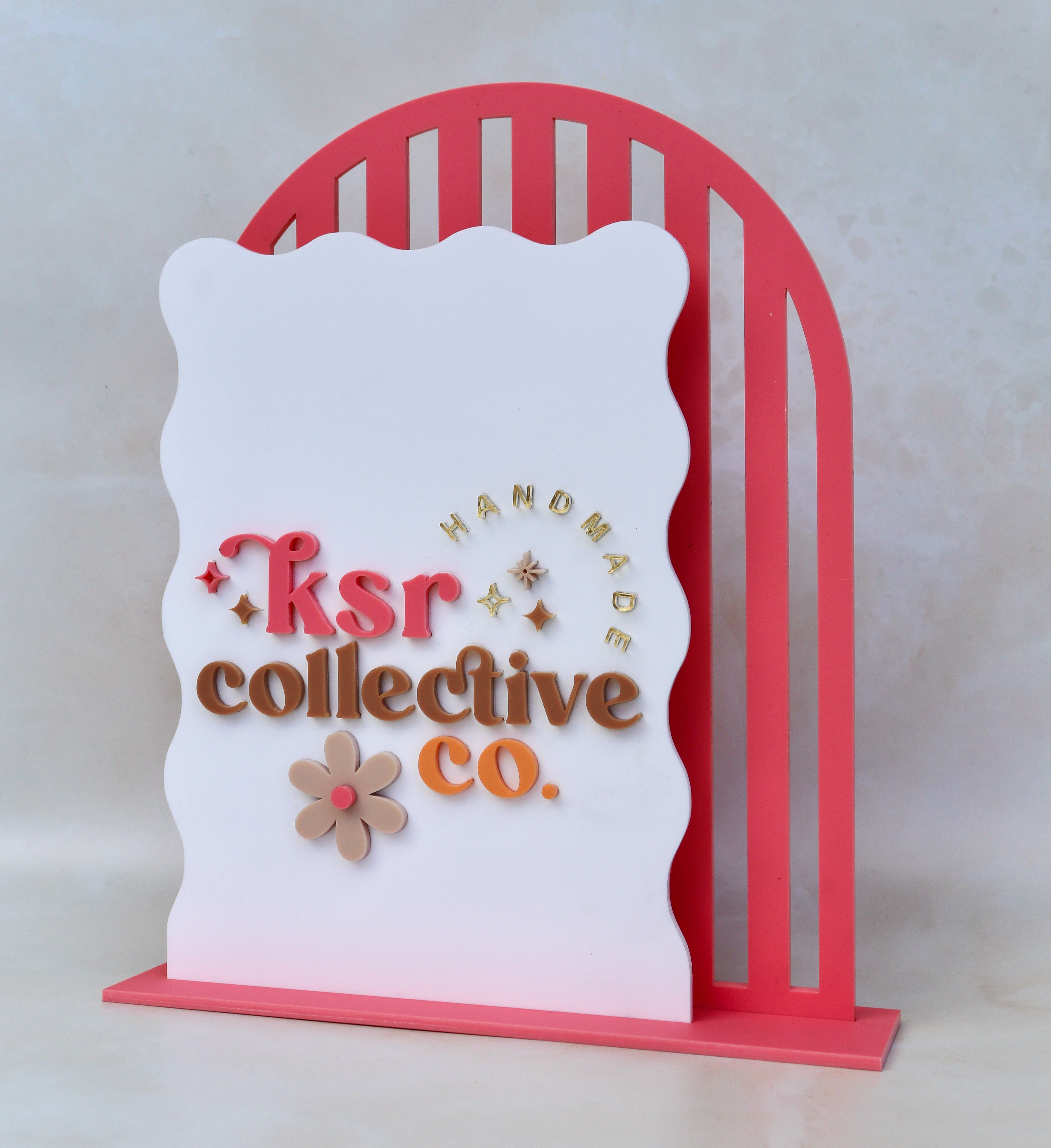 Double Standing Logo Sign – Designed Acrylic