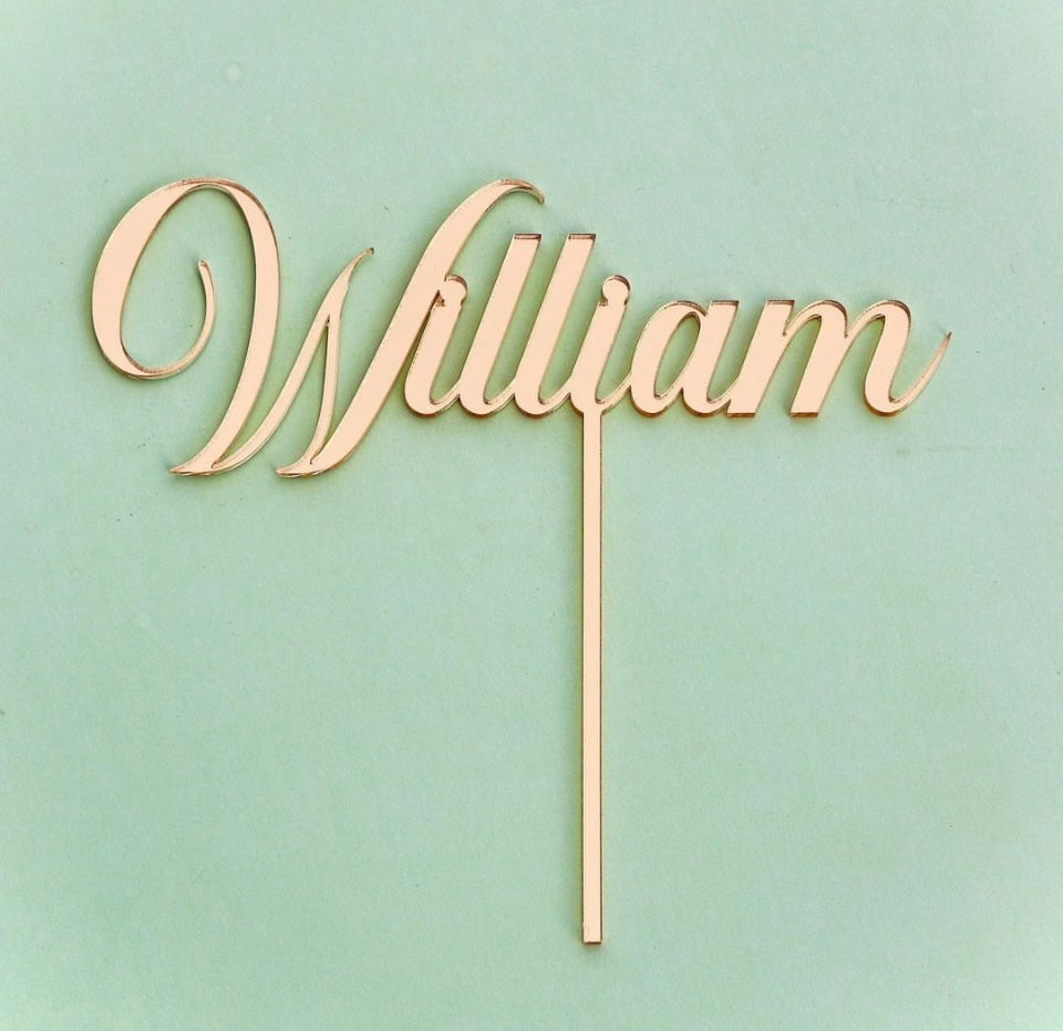 Name Only Cake Topper – Designed Acrylic