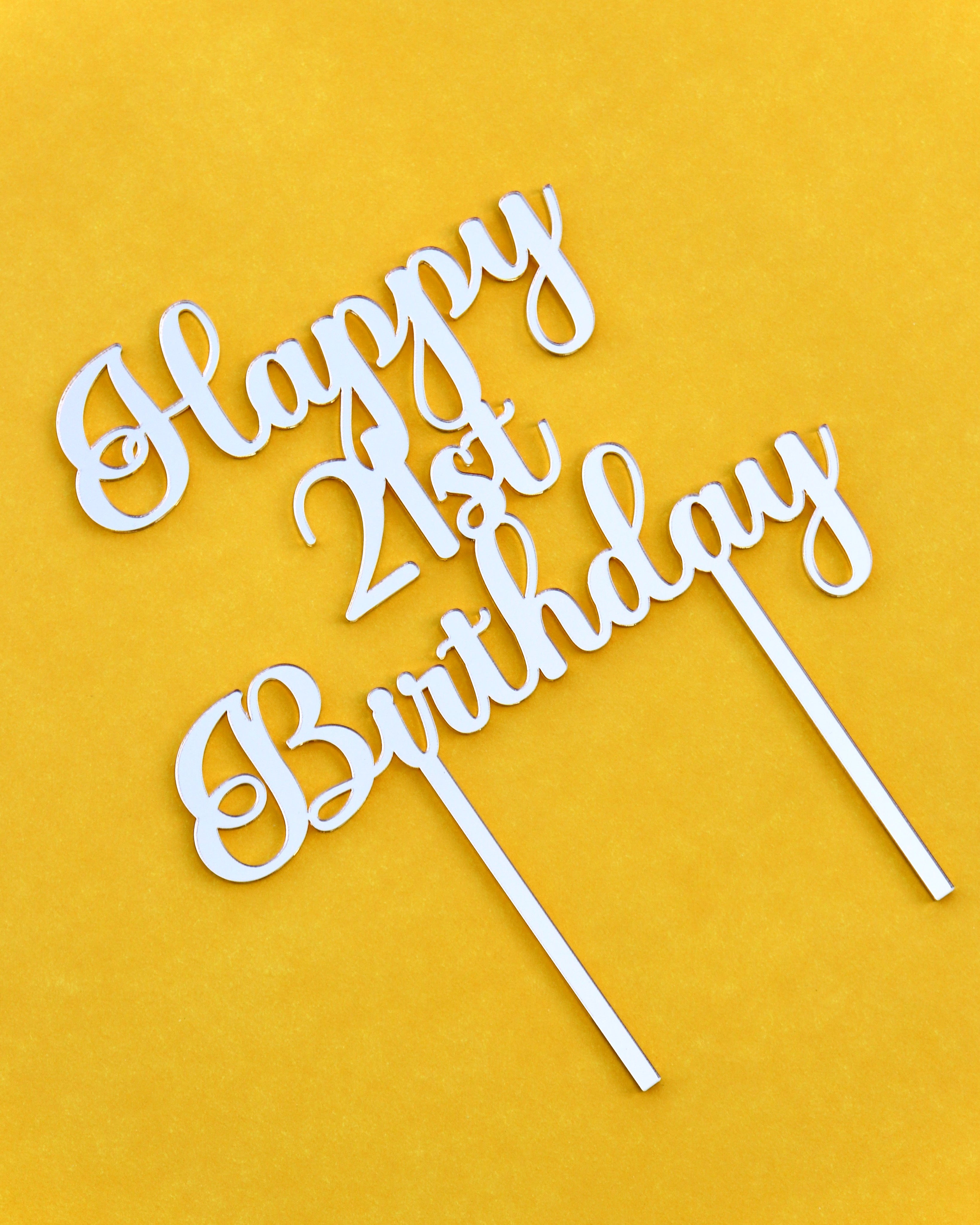 Single Colour Cake Topper – Designed Acrylic